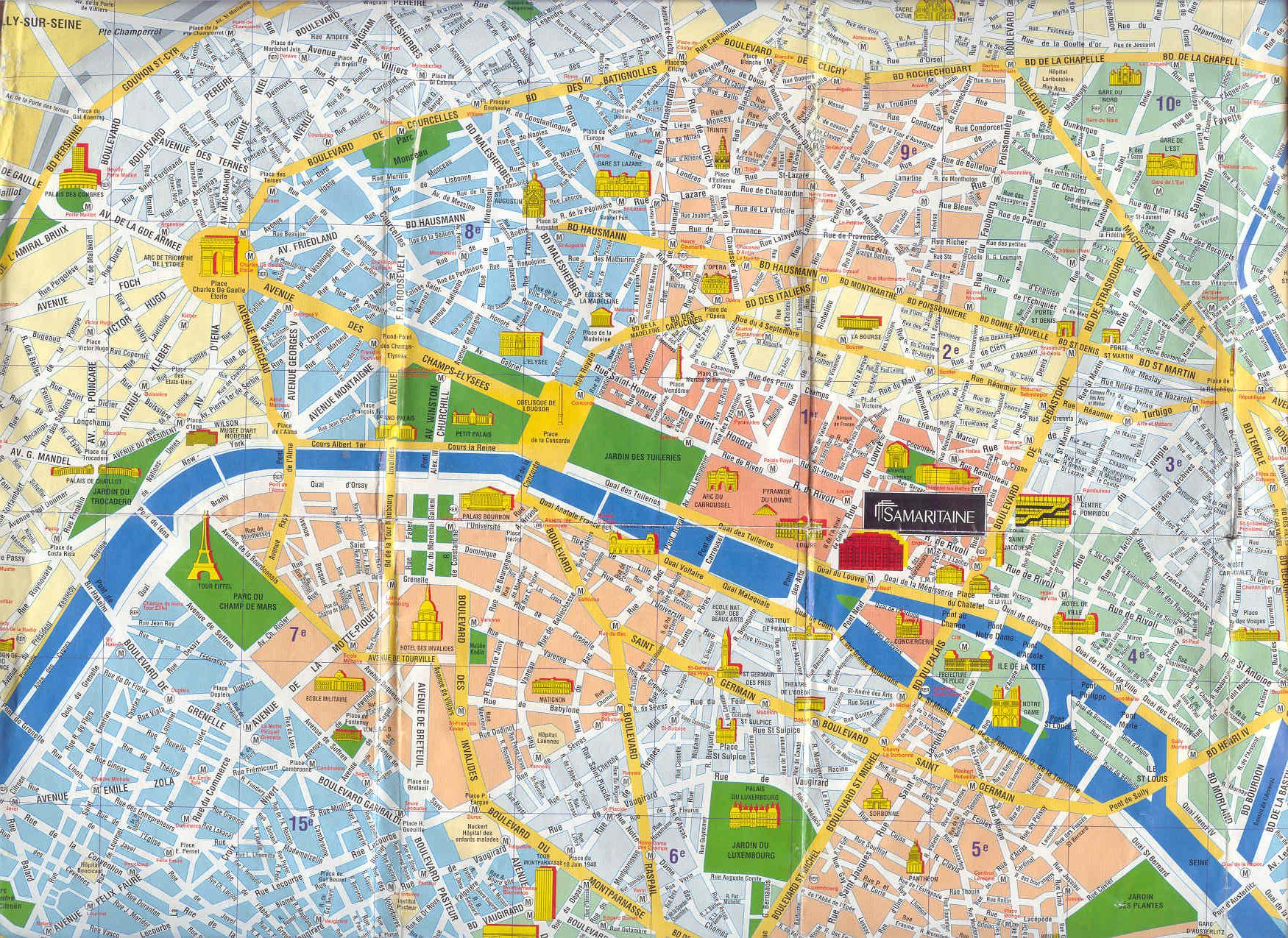 MAP Of PARIS MAP Of PARIS